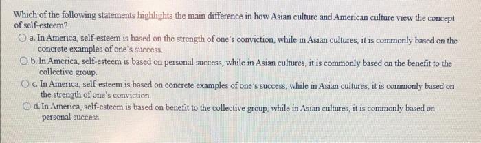 Solved Which of the following statements highlights the main | Chegg.com