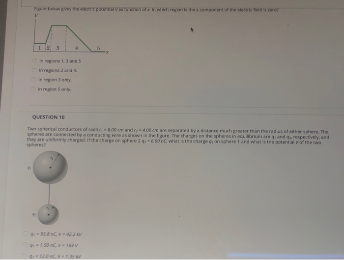 Solved Figure below gives the electric potential Vas | Chegg.com