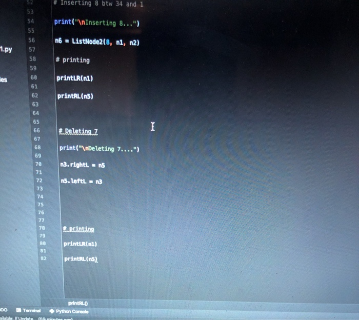 Solved CSA ListNode.py class ListNode2(): def __init__(self, | Chegg.com
