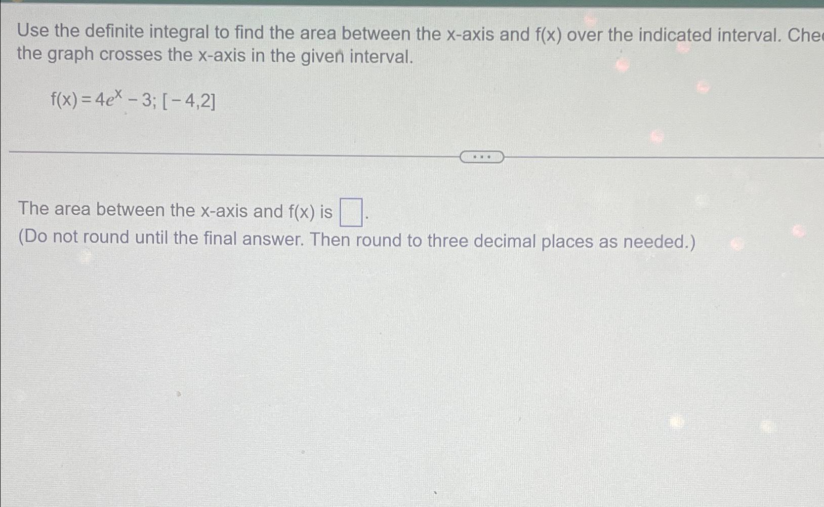 Solved Use the definite integral to find the area between | Chegg.com