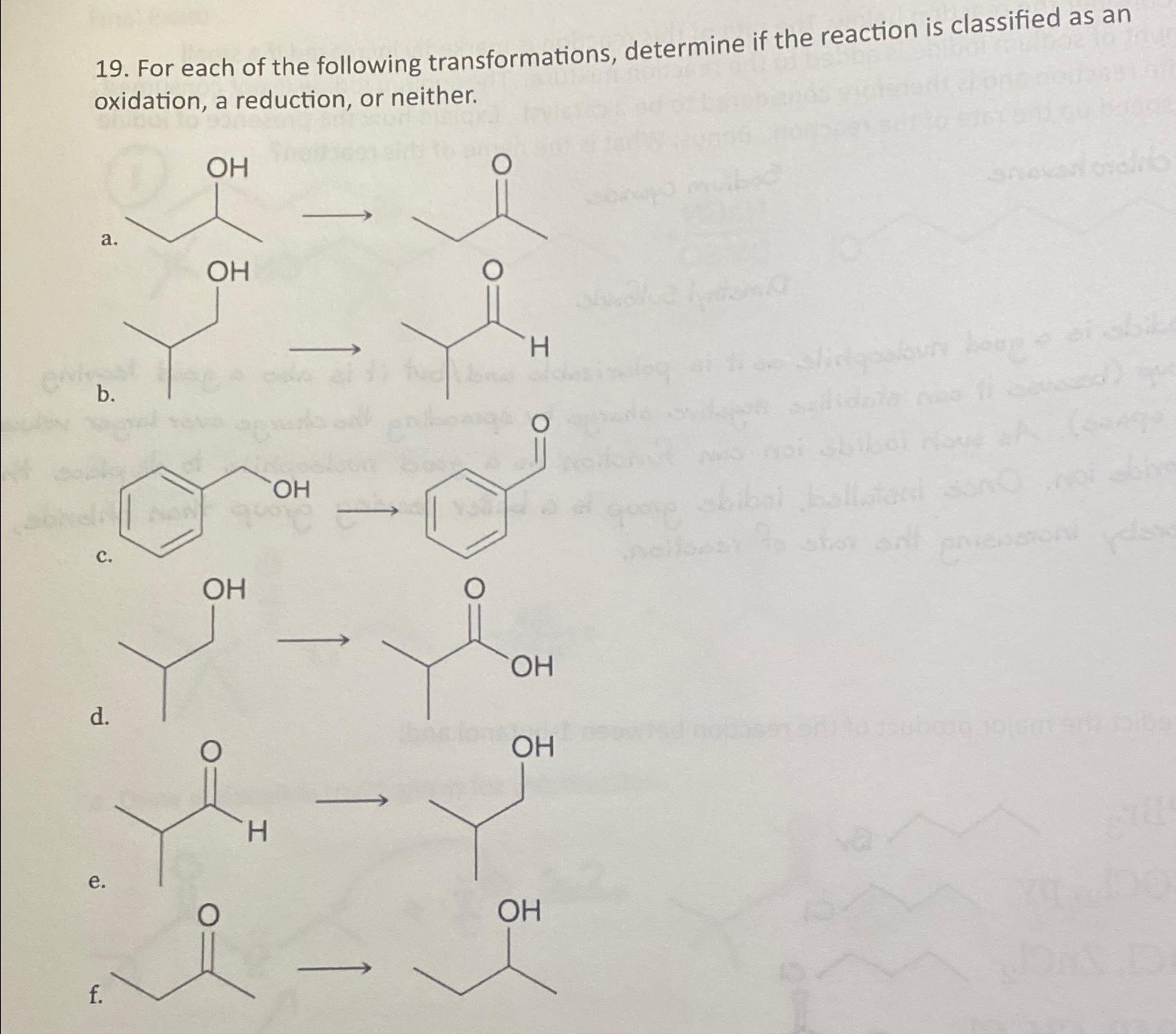 Solved For each of the following transformations, determine | Chegg.com