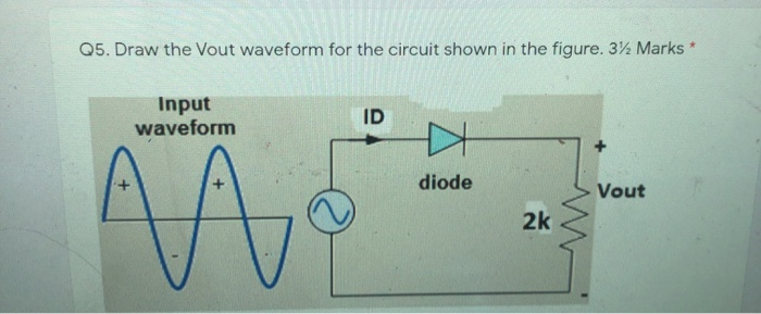 Solved Q5. Draw the Vout waveform for the circuit shown in | Chegg.com