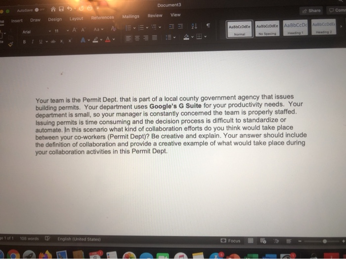 Solved Mailings Share Insert Draw Arad com Design 11 | Chegg.com