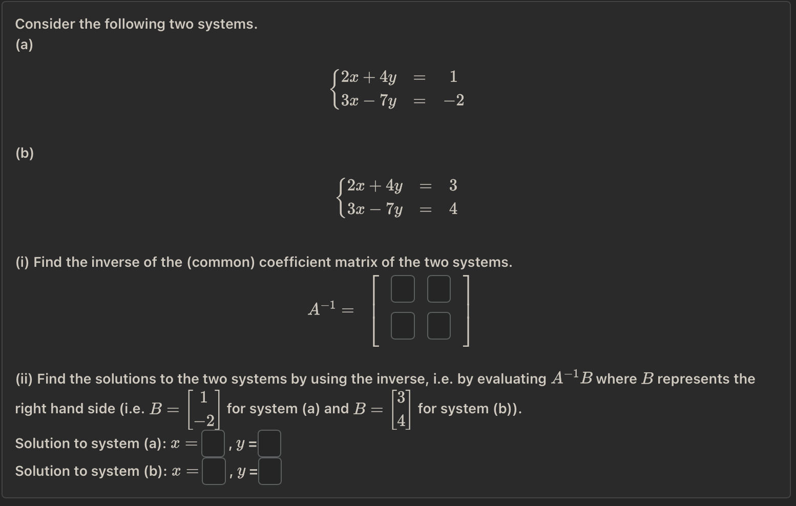 Solved Consider the following two | Chegg.com
