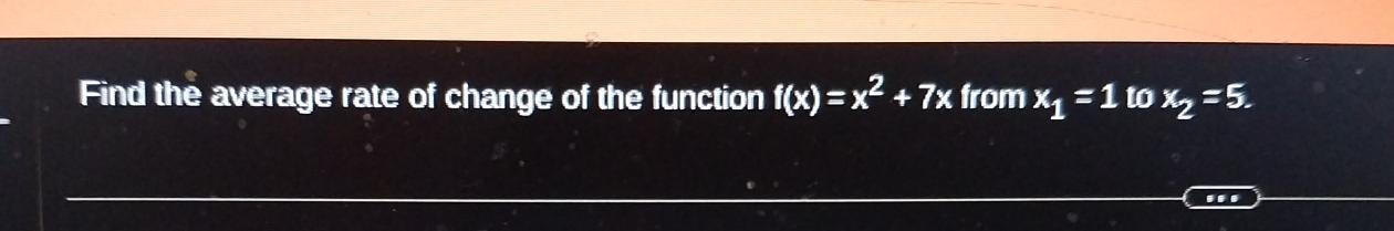 Solved Find the average rate of change of the function | Chegg.com