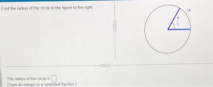 Solved Find the radius of the circle in the figure to the | Chegg.com