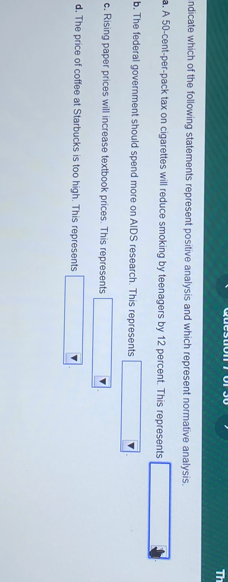 Solved ndicate which of the following statements represent | Chegg.com