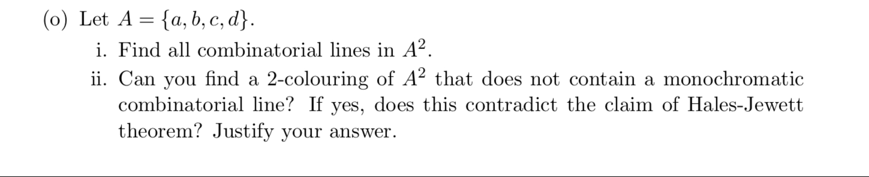 Solved from ﻿a ﻿Basic ﻿of ﻿Ramsey ﻿Theory (o) ﻿Let | Chegg.com