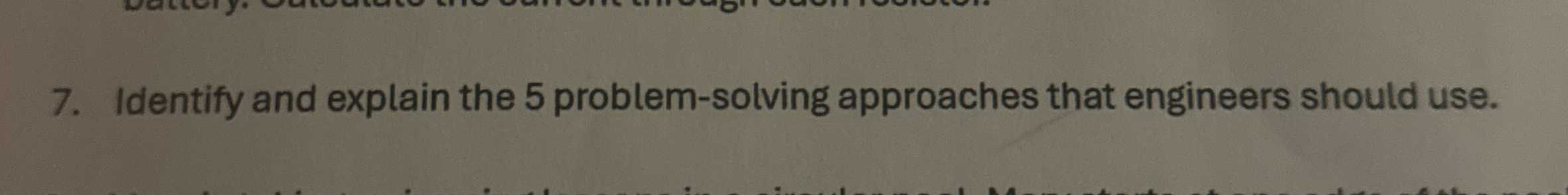 Solved Identify and explain the 5 ﻿problem-solving | Chegg.com
