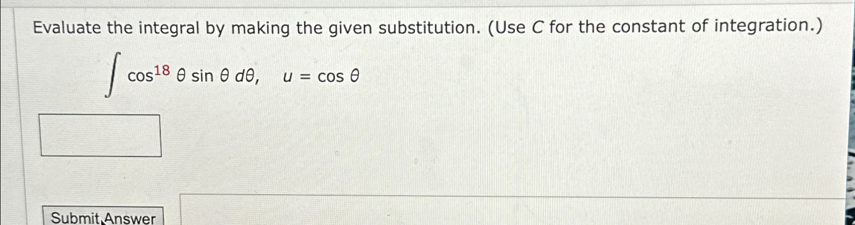 Solved Evaluate the integral by making the given | Chegg.com