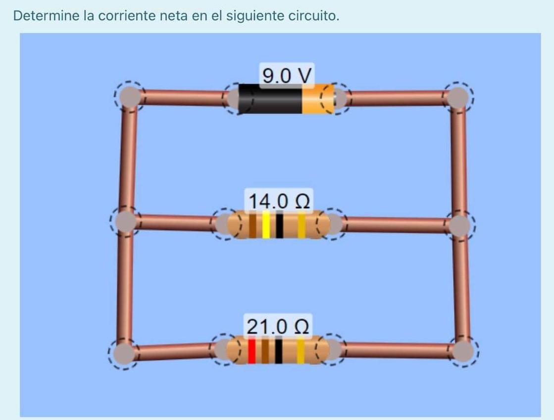Solved Determine la corriente neta en el siguiente circuito. | Chegg.com