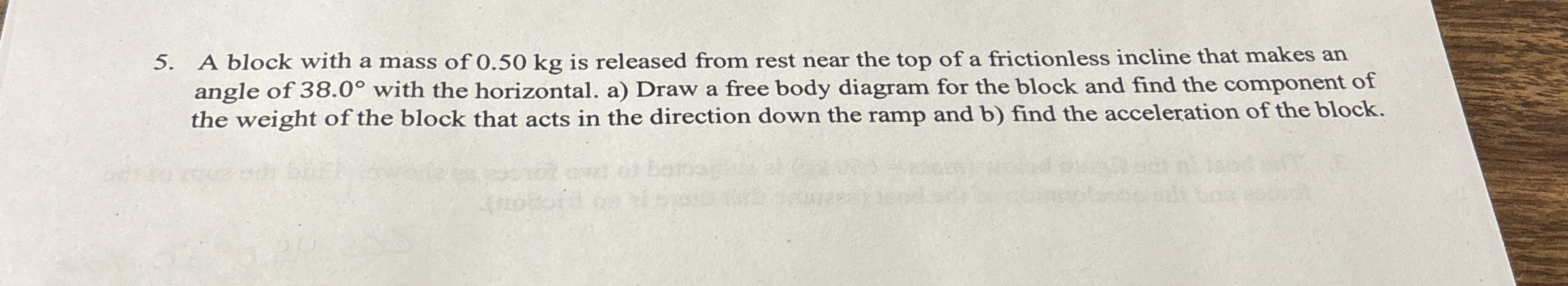 Solved A block with a mass of 0.50 ﻿kg is released from rest | Chegg.com