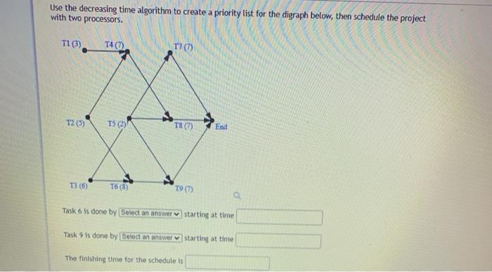 Solved Use the decreasing time algorithm to create a | Chegg.com