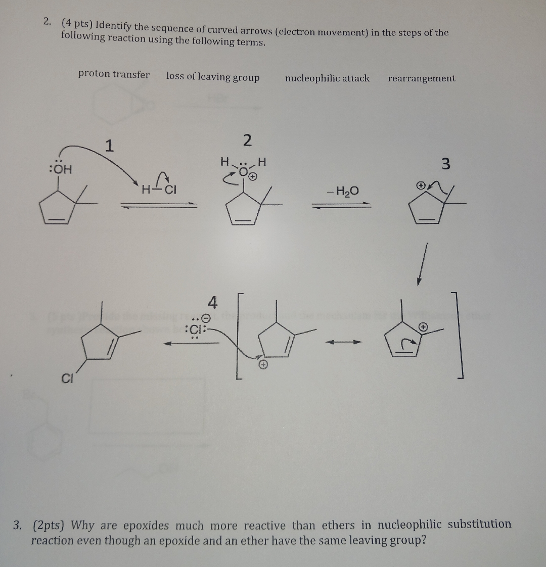 Solved ( 4 ﻿pts) ﻿Identify the sequence of curved arrows | Chegg.com