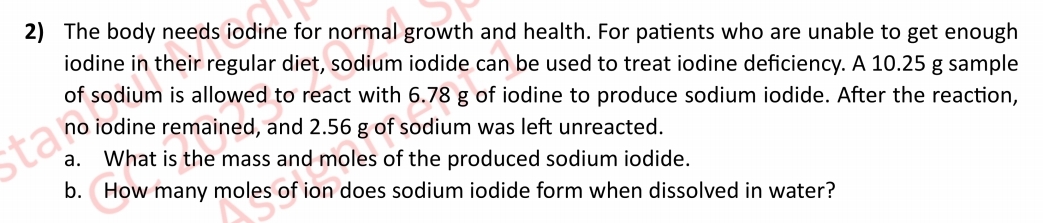 Solved The body needs iodine for normal growth and health. | Chegg.com