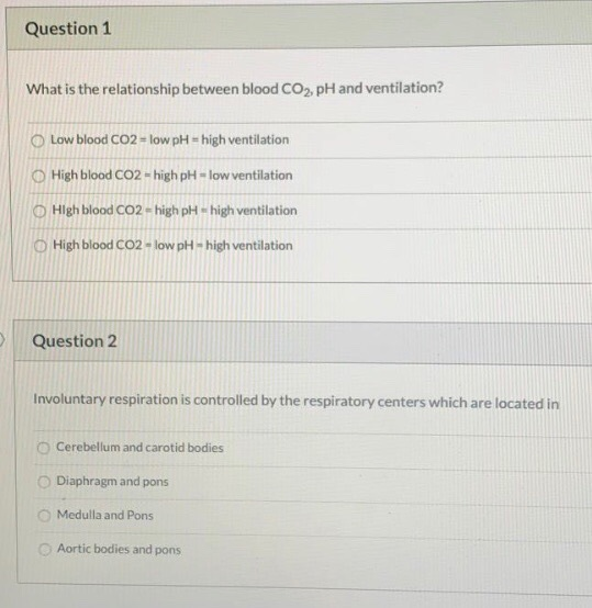 Solved Question 1 What is the relationship between blood | Chegg.com
