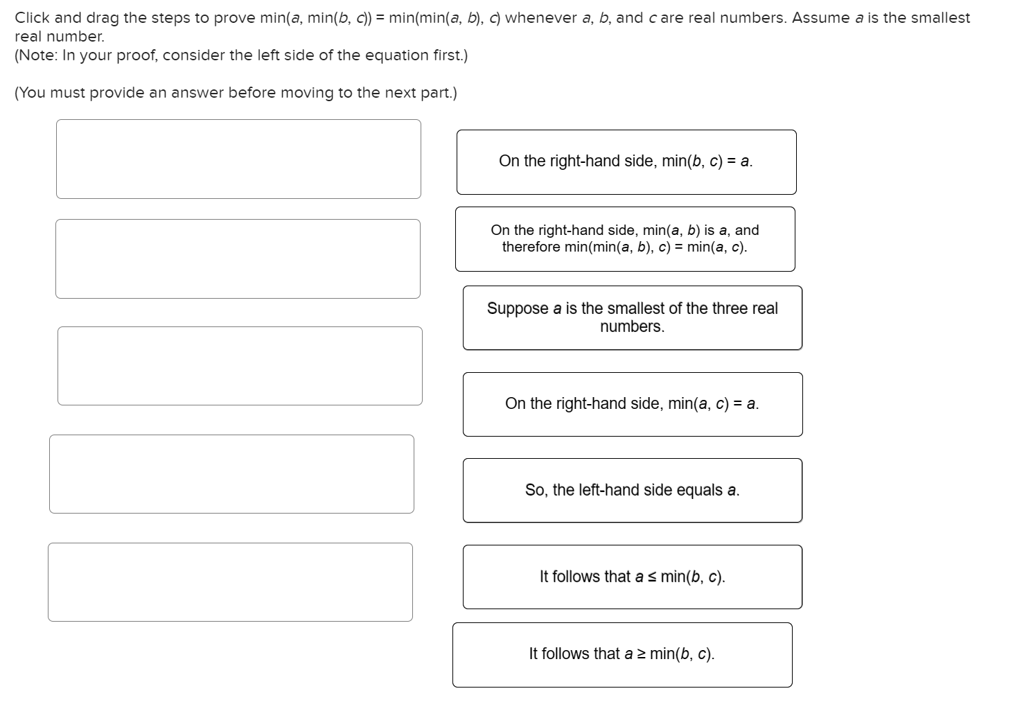 Solved Click and drag the steps to prove | Chegg.com