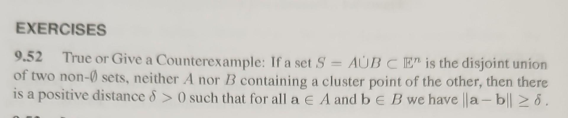 Solved Trying to give a counterexample since I know this | Chegg.com