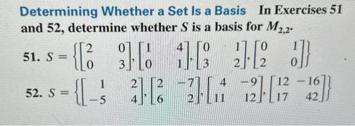 Solved Explaining Why a Set Is Not a Basis In Exercises | Chegg.com