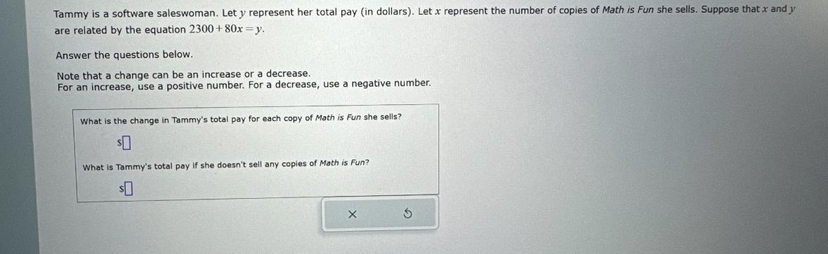 Solved Tammy is a software saleswoman. Let y ﻿represent her | Chegg.com