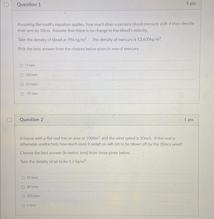Solved Assuming Bernoulli's equation applies, how much does | Chegg.com