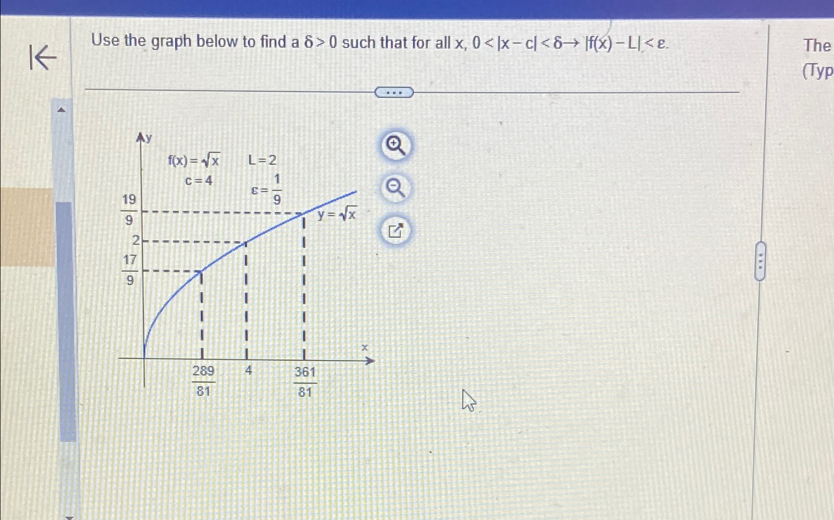 Solved Use the graph below to find a δ>0 ﻿such that for all | Chegg.com