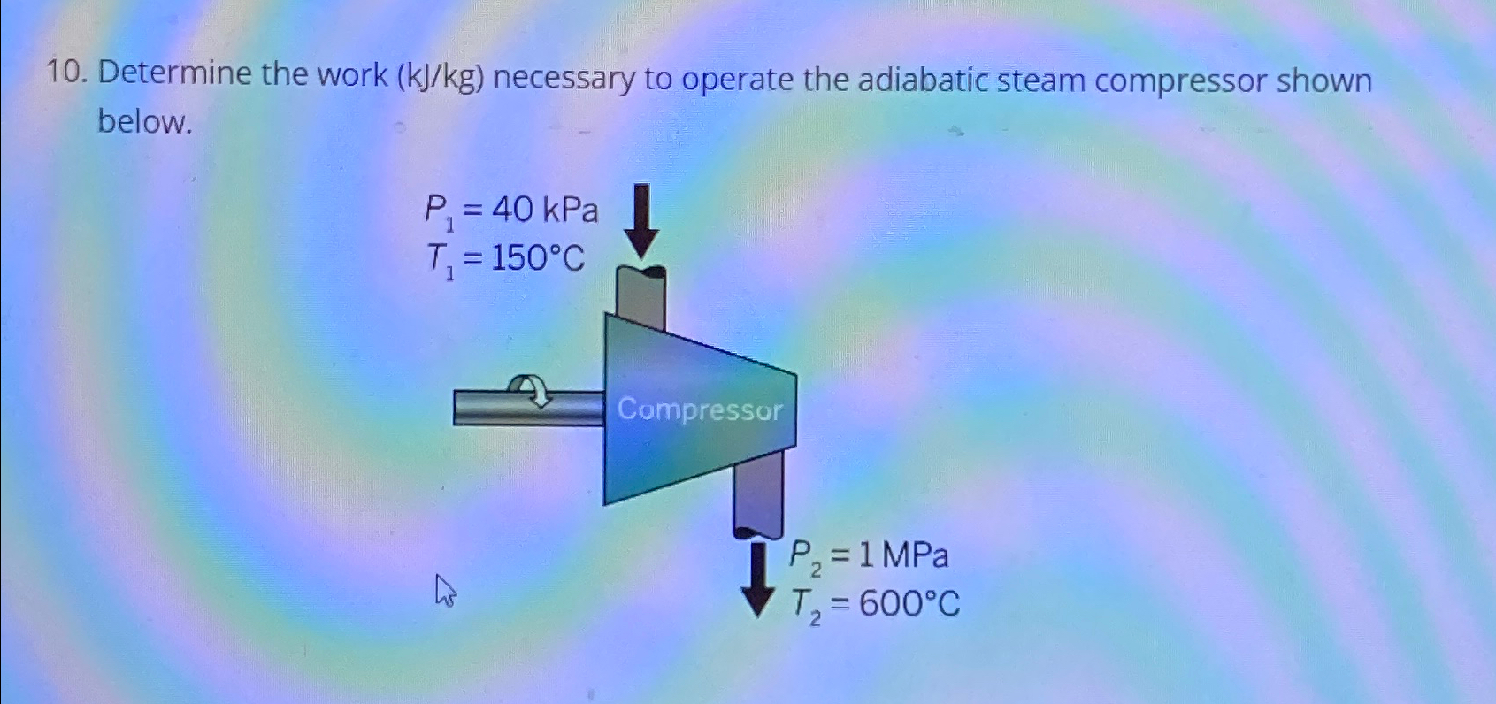 Solved Determine the work ) ﻿necessary to operate the | Chegg.com