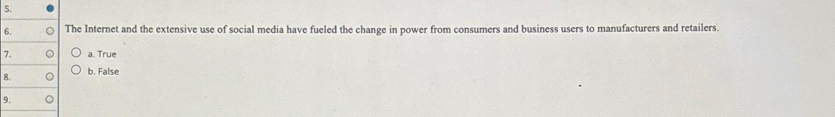 Solved The Internet and the extensive use of social media | Chegg.com