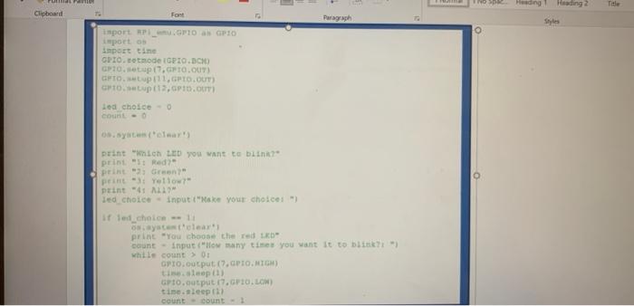 Solved matramo Clipboard Font inport RPI mu.GPIO as GP10 | Chegg.com