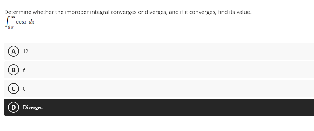 Solved Determine whether the improper integral converges or | Chegg.com