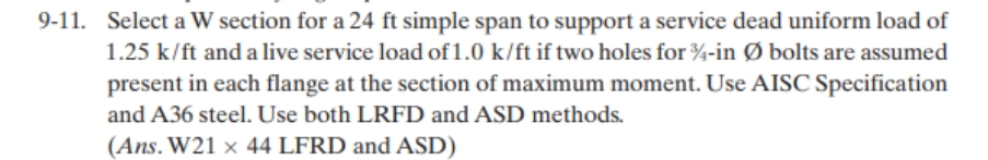Solved Use both LRFD ﻿and ASD methods for these beams for | Chegg.com
