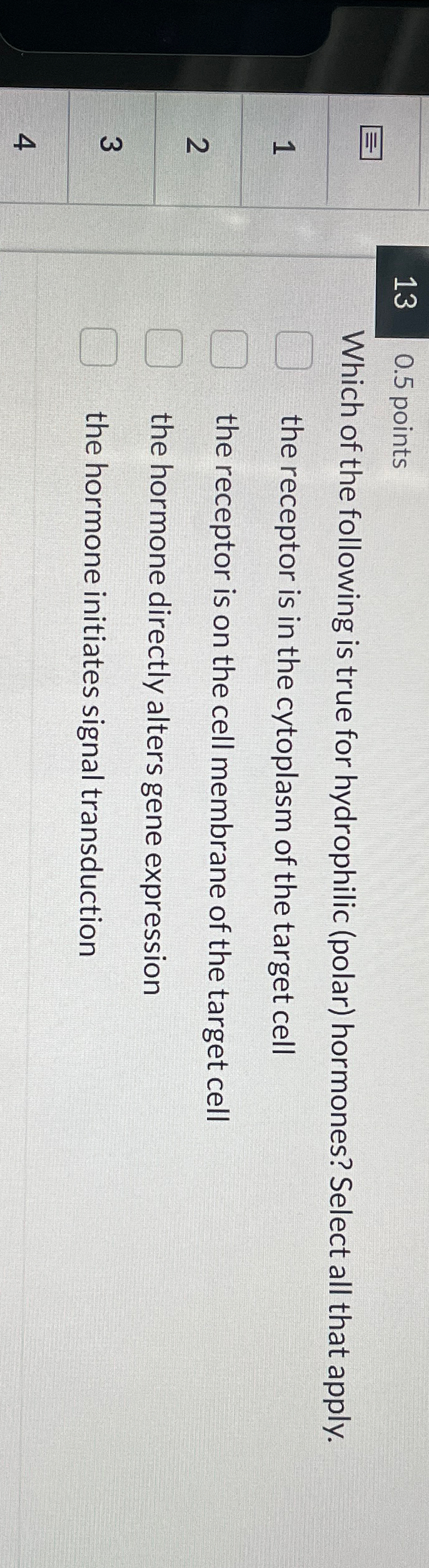 Solved 130.5 ﻿pointsWhich of the following is true for | Chegg.com