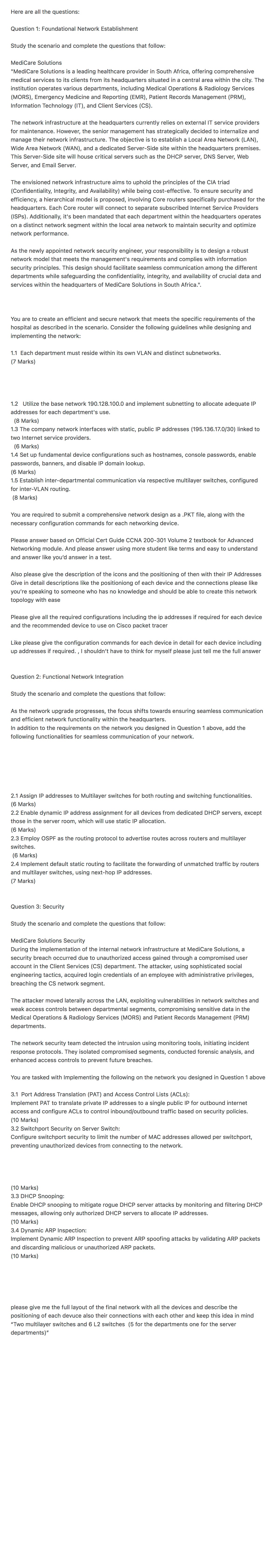 Solved Please can you give all the configuration commands | Chegg.com