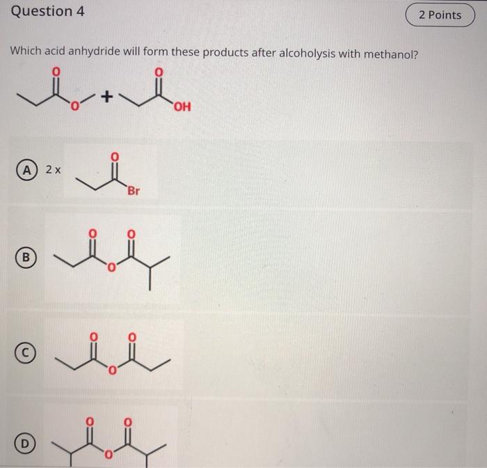 Solved Question 6 2 Points Which of the following pairs of | Chegg.com