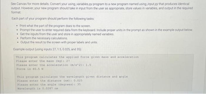 Solved See Canvas for more details. Convert your | Chegg.com