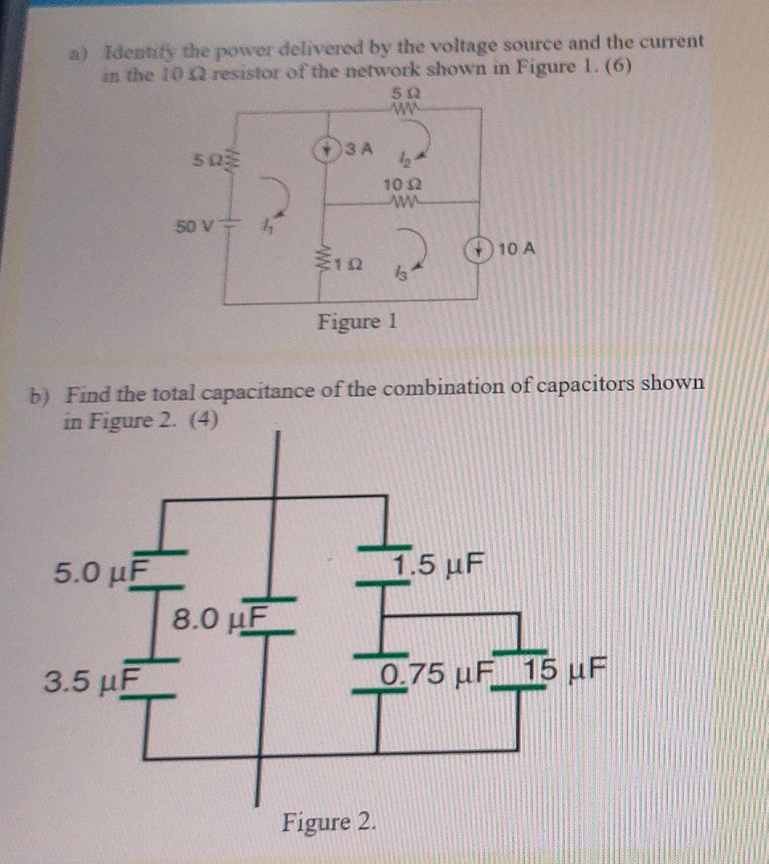 Solved a) Identify the power delivered by the voltage source | Chegg.com