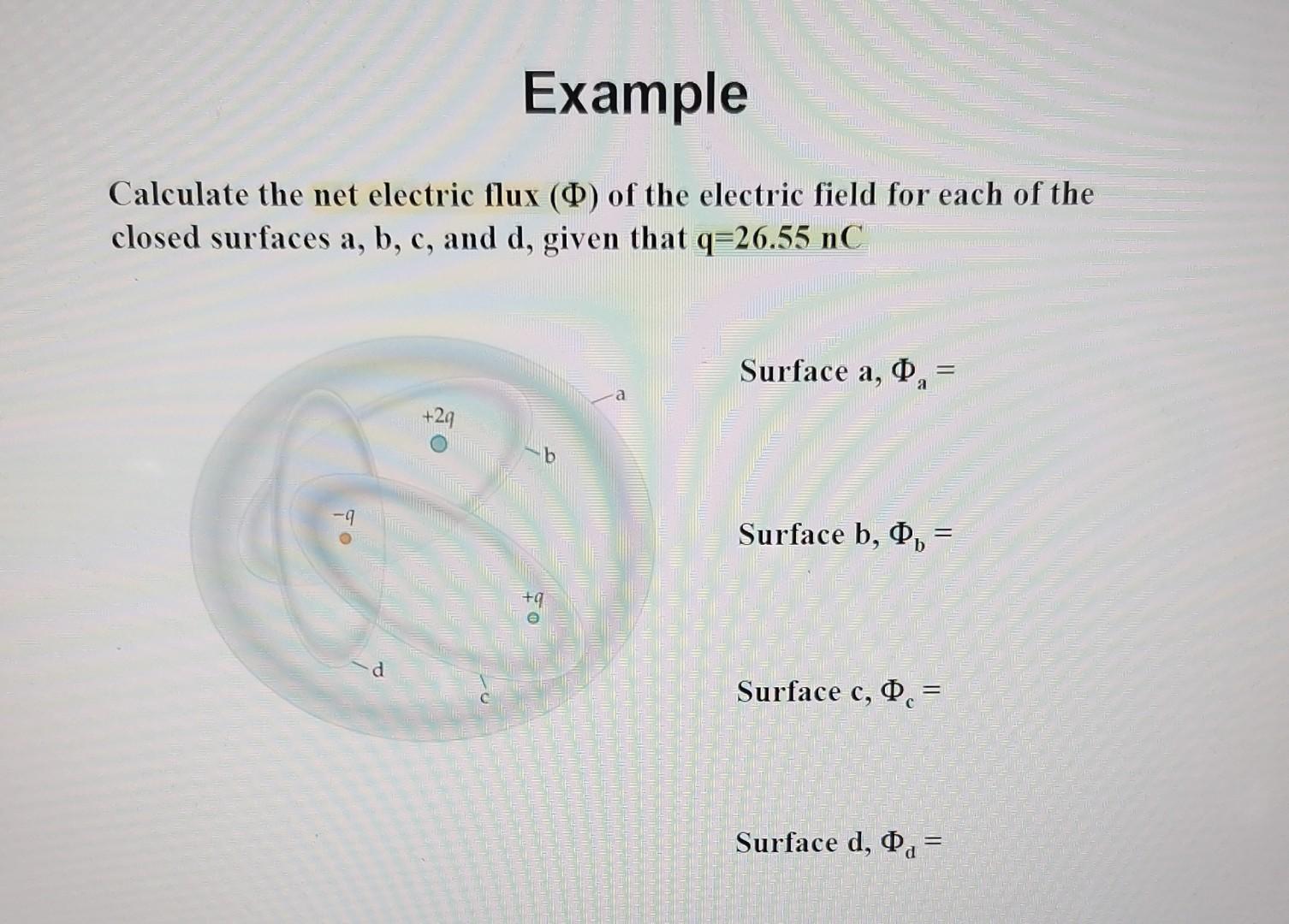 Solved Calculate the net electric flux (Φ) of the electric | Chegg.com