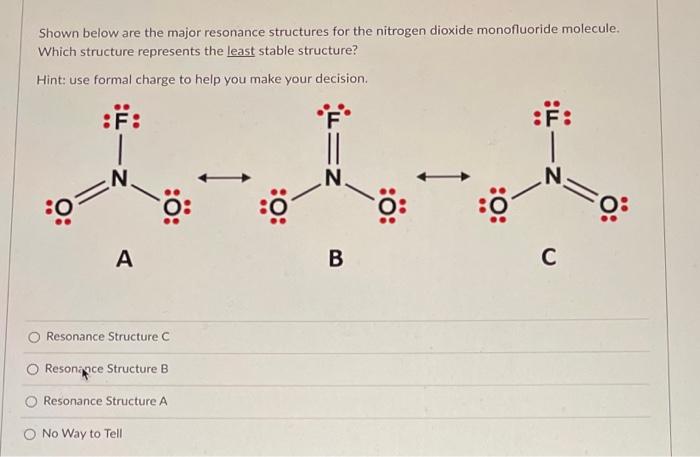 Solved Shown below are the major resonance structures for | Chegg.com