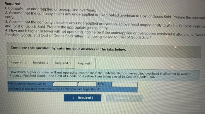 Solved Problem 3-12 (Algo) Predetermined Overhead Rate; | Chegg.com