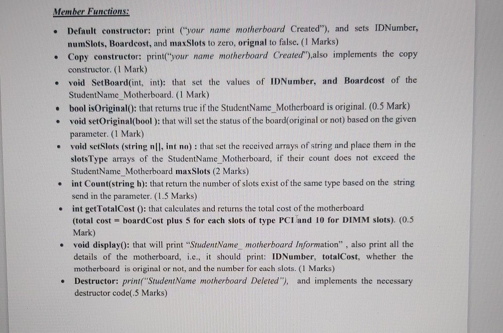 Solved QUESTION 1 (12 Marks) Define and implement a class | Chegg.com