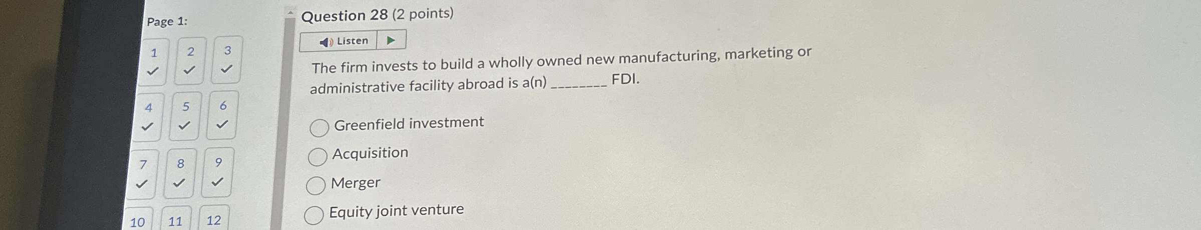 Solved Question 28 (2 ﻿points)ListenThe firm invests to | Chegg.com