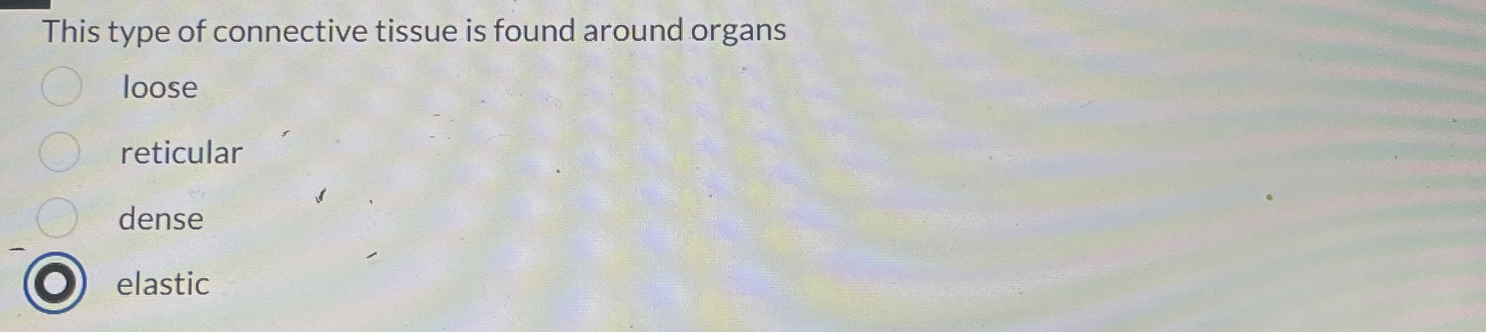 Solved This type of connective tissue is found around | Chegg.com