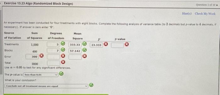 Solved Exercise 1323 Algo Randomized Block Design 
