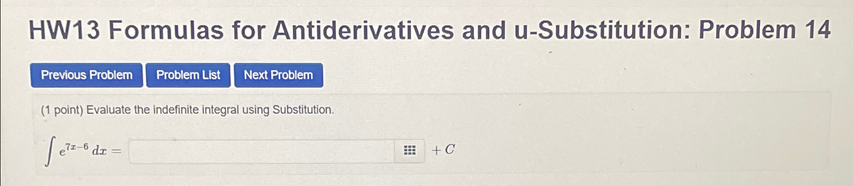 Solved HW13 ﻿Formulas for Antiderivatives and | Chegg.com