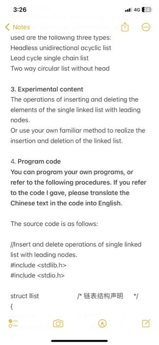 please help me to solve this Experiment 1 linked list | Chegg.com