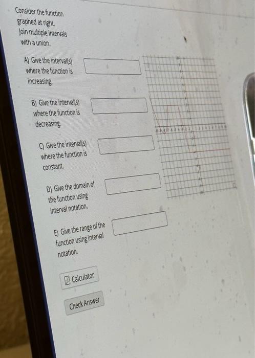 Solved Consider the function graphed at right. Join multiple | Chegg.com