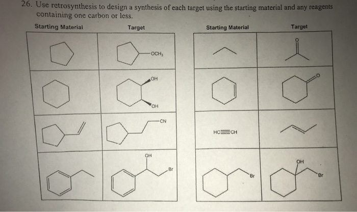Solved 20. Use retrosynthesis to design a synthesis of each | Chegg.com