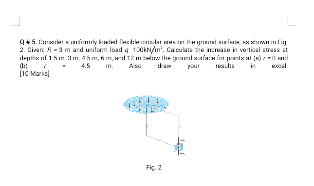 Solved Q # 5. Consider a uniformly loaded flexible circular | Chegg.com