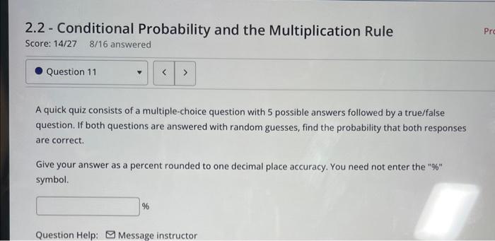 Solved 2.2 - Conditional Probability and the Multiplication | Chegg.com
