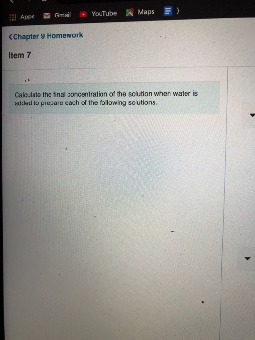 Solved Apps Gmail - YouTube Maps ) | Chegg.com